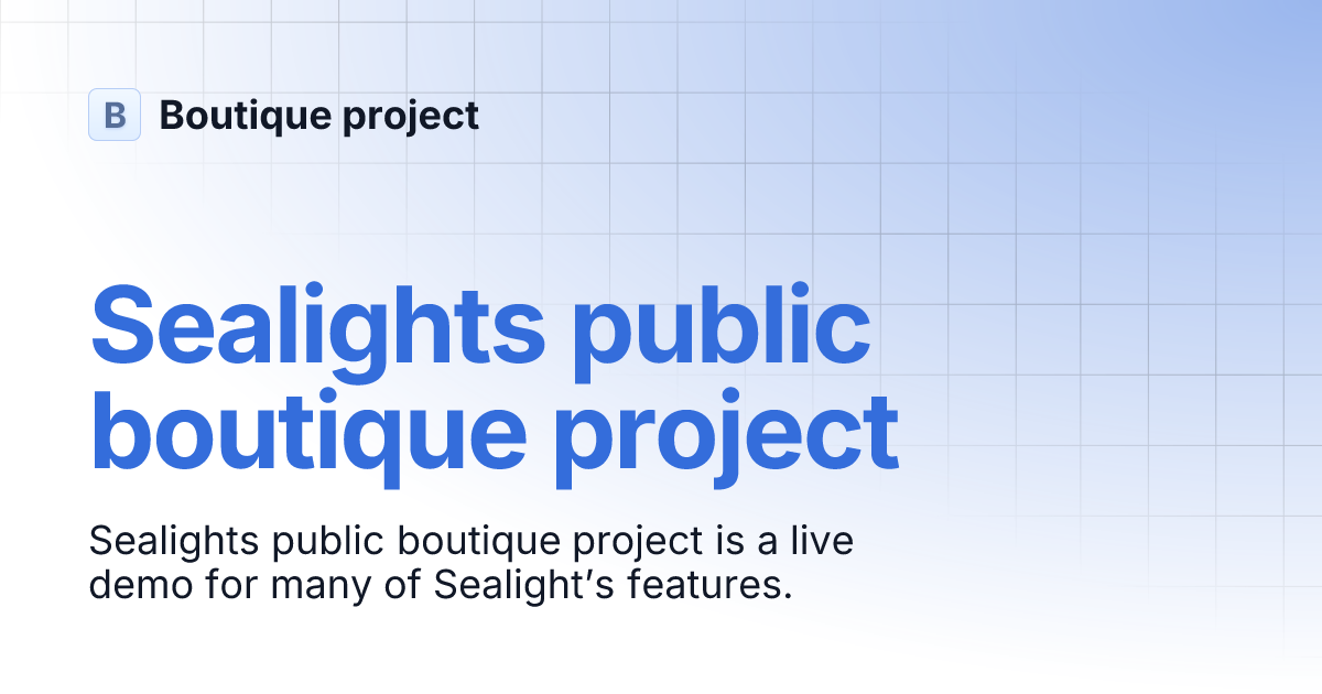 Sealights public boutique project | Boutique project